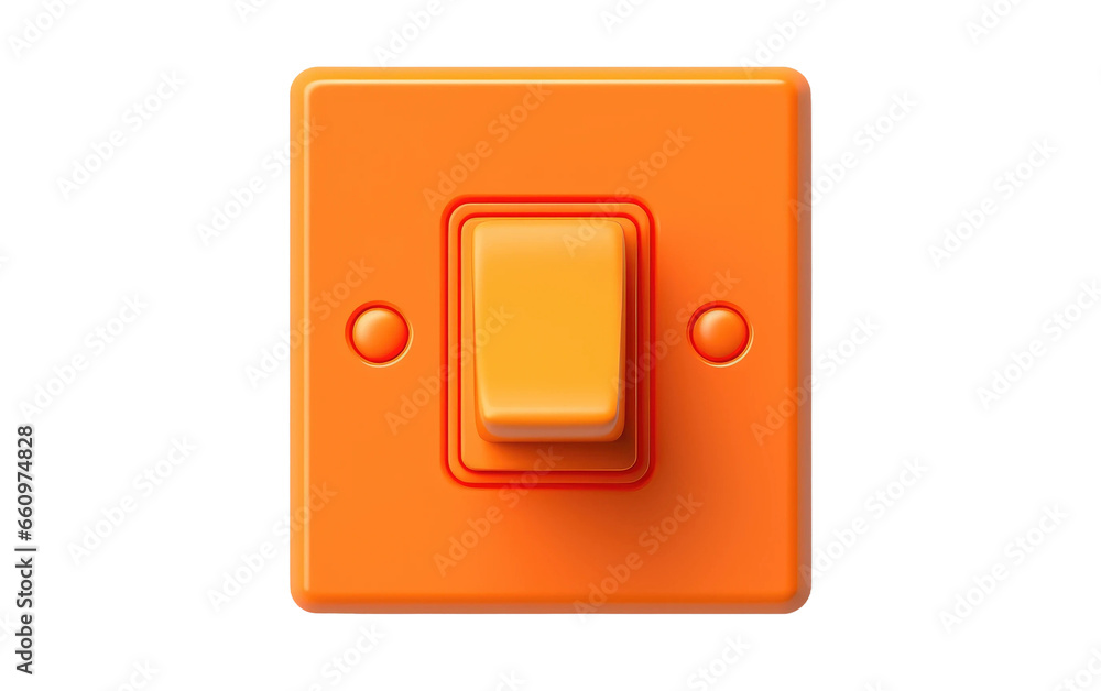 3D Toggle Switch Button on transparent background Stock Illustration ...