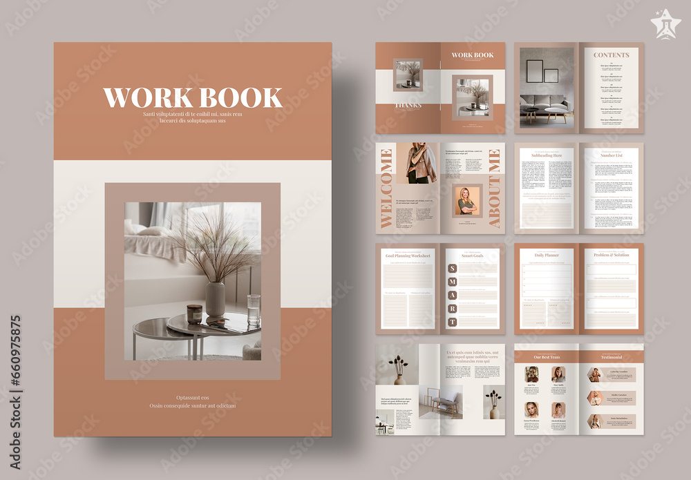 Work Book Stock Template | Adobe Stock
