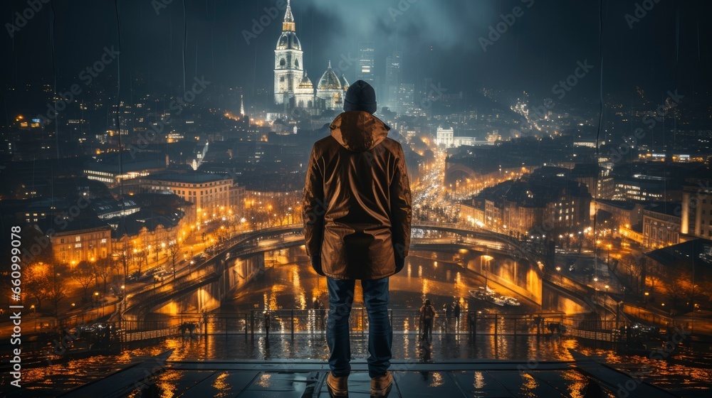 Midnight in the city Urban night City lights , Background Image,Desktop ...