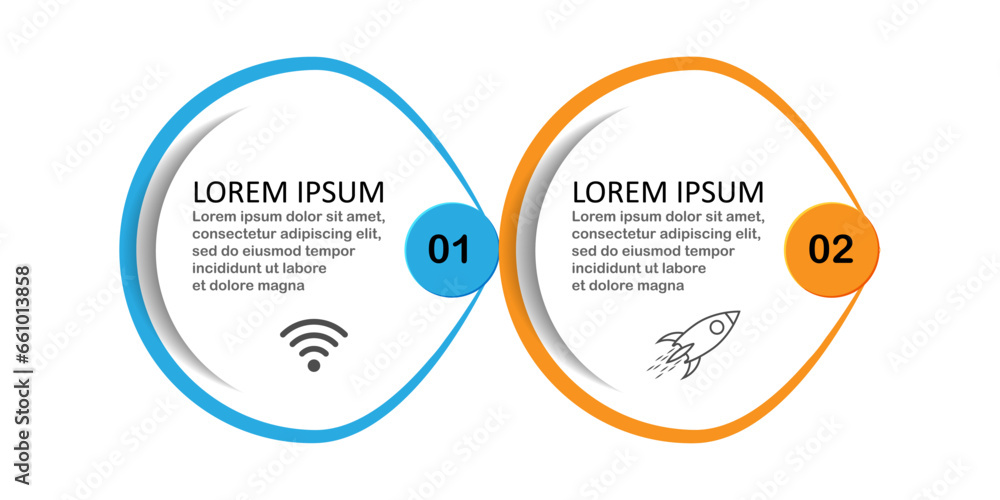 Vetor de infographic template design, minimalist concept ...
