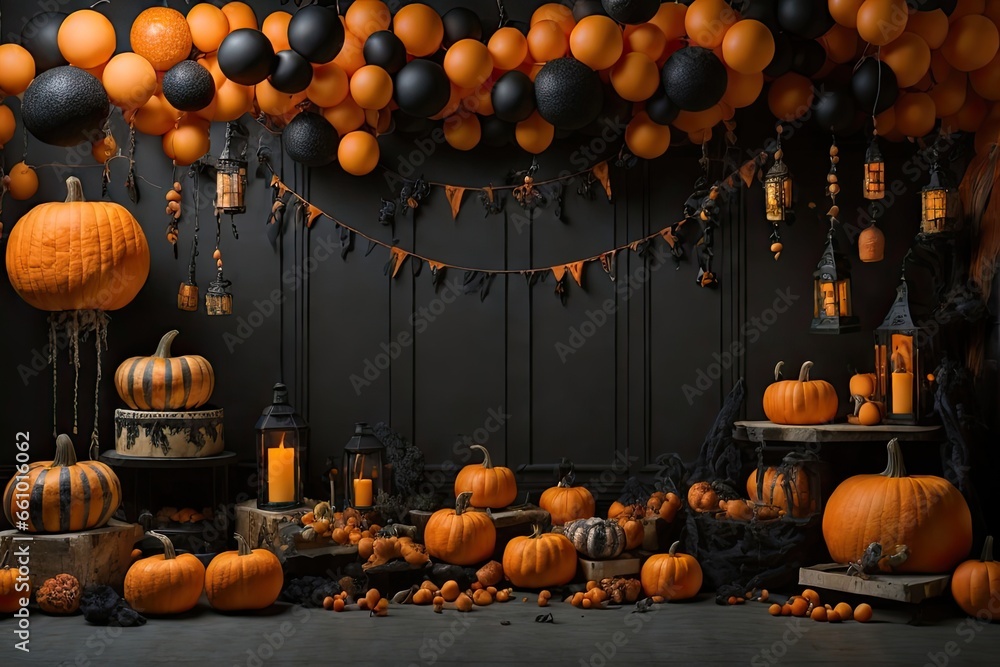 Halloween Party Backdrop, Halloween party decor , kids photography ...