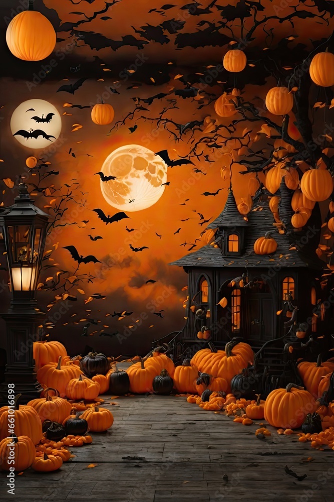 Halloween Party Backdrop, Halloween party decor , kids photography ...