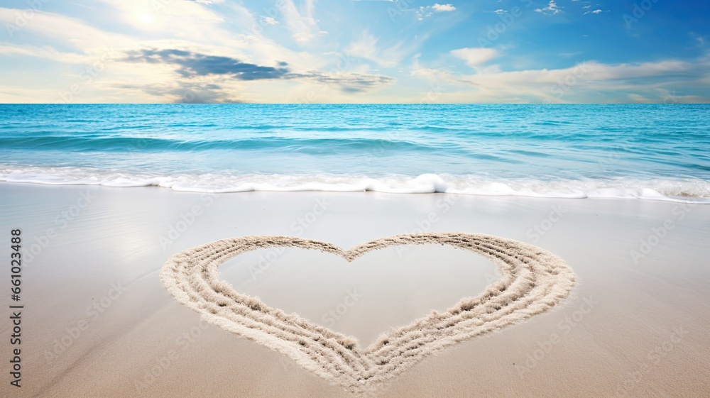 an intricate and large heart symbol created by a beach artist in the ...