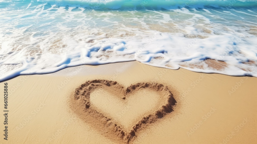 an intricate and large heart symbol created by a beach artist in the ...