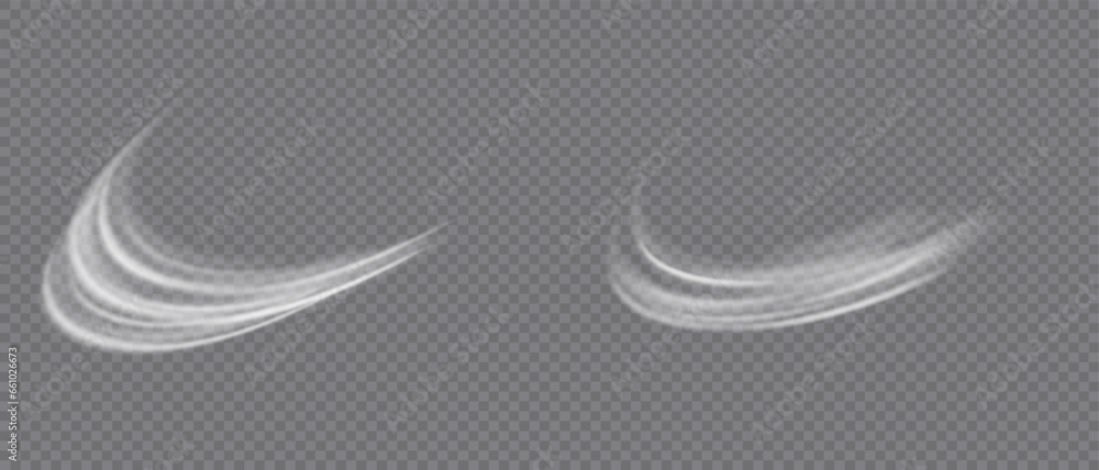 Air, smoke or wind motion effect isolated on a see-through background ...