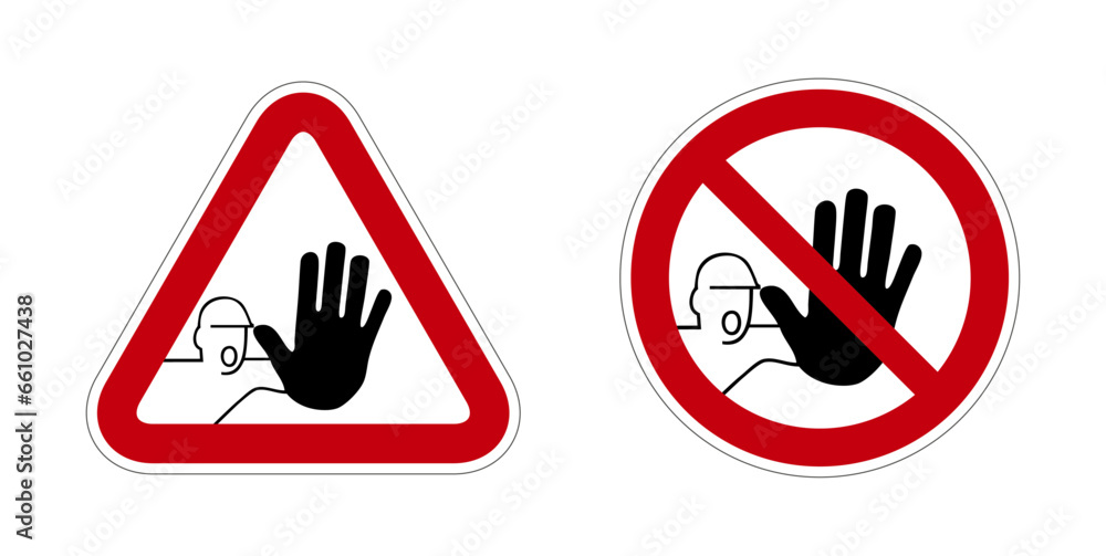 Pictogramme icone et symbole interdit stop Stock Vector | Adobe Stock