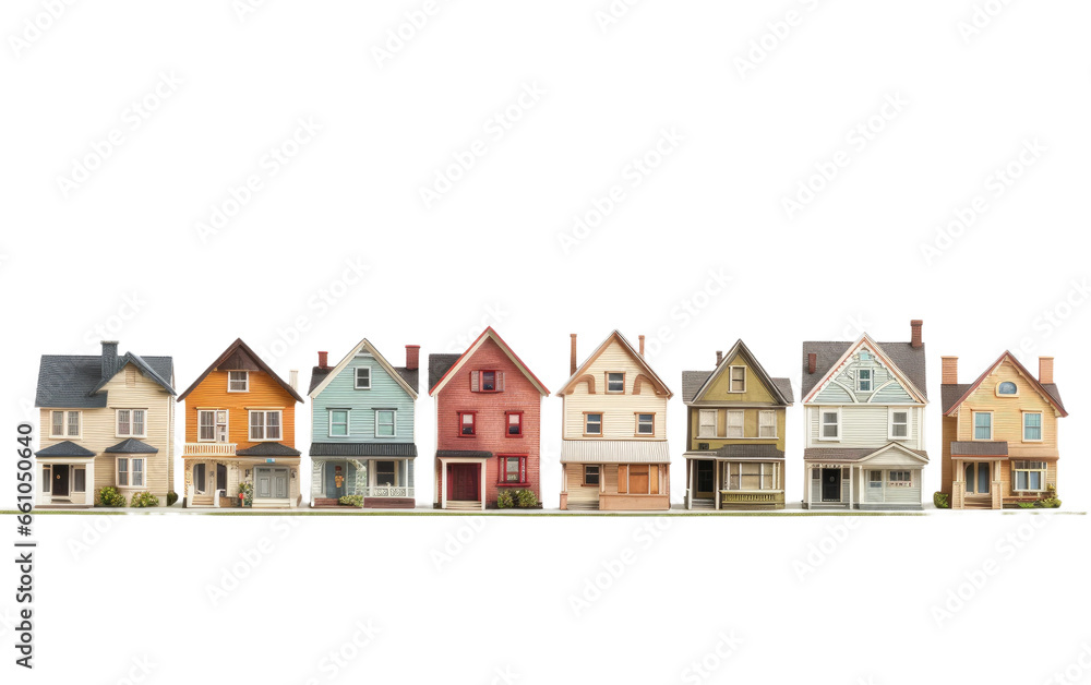 Varied Housing Styles Exploring a Diverse Array of Homes Isolated on a ...