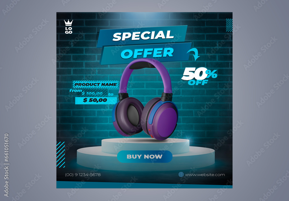 Ecommerce Product Post Template Mockup Social Media Stock Template ...