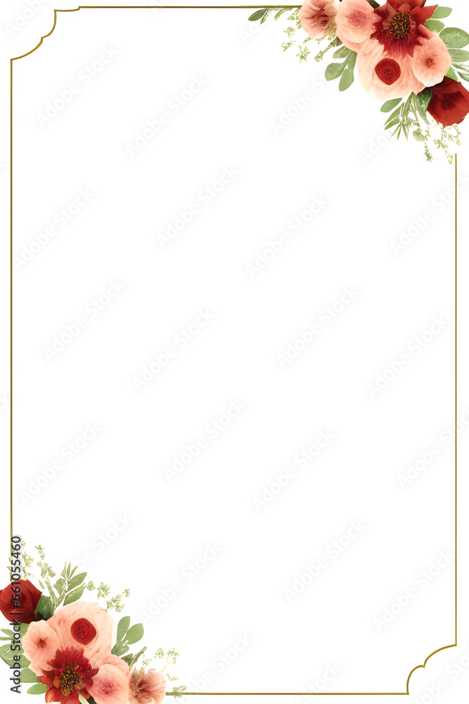 Flower Invitation frame border PNG transparent background Stock ...