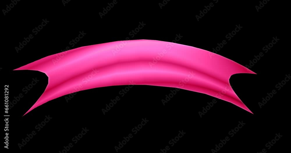 Abstract animated background material with swaying pink satin drapes ...