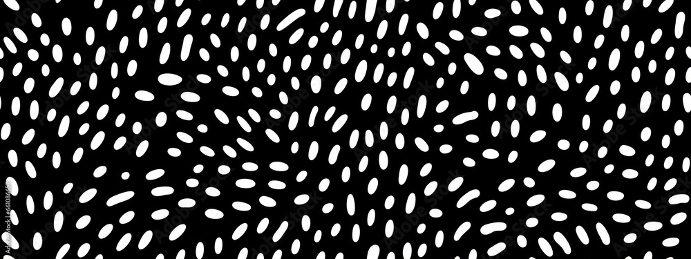 Seamless small dense polkadot animal spots pattern in white on black ...