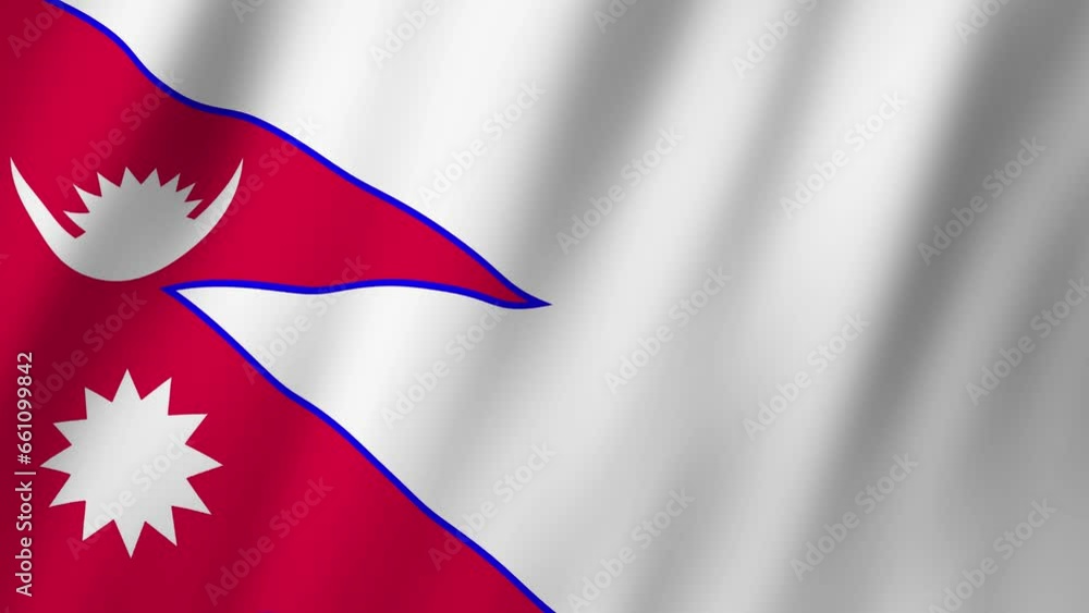 Nepal Flag National 3d Nepal Flag Waving Flag Of Nepal Footage Video