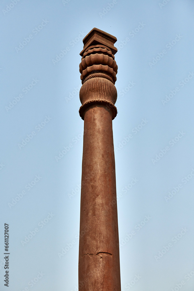 Iron pillar of Delhi structure part Qutb complex in South Delhi, India ...