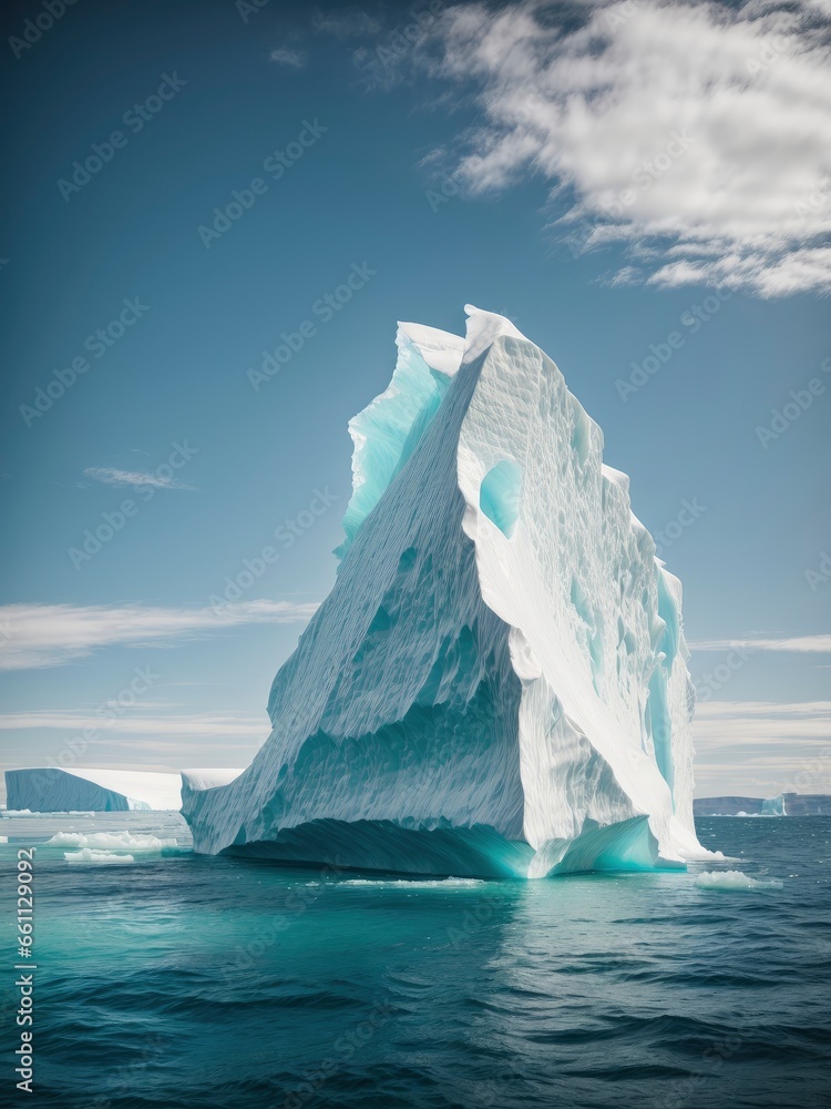 Iceberg melting Glaciers Antarctica Iceland Global Warming Concept ...