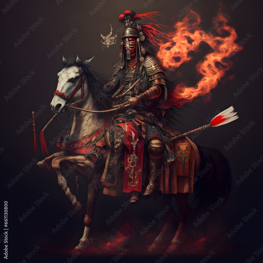 a ultra realistic full body portrait of a mongol Shaman warrior ...