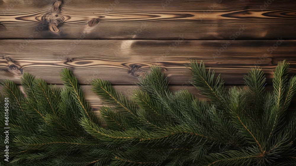 Explore the beauty of nature in this wide wood banner featuring spruce ...