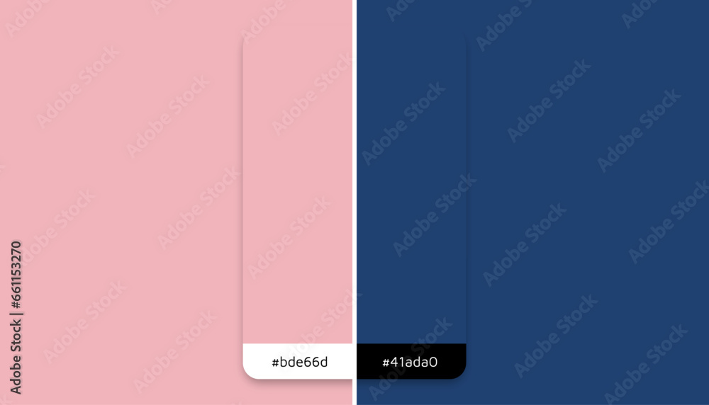 Trendy creative clean vintage color palette, swatch, scheme, table ...