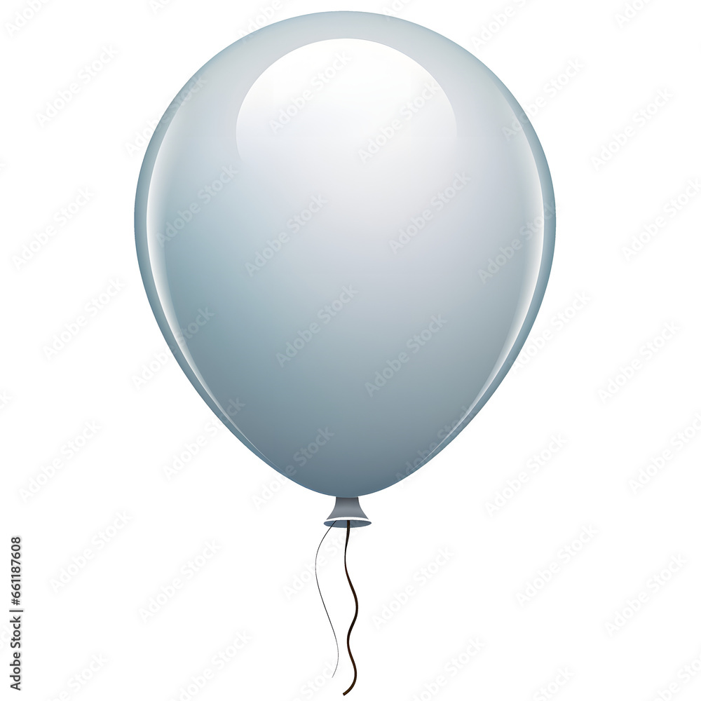 cartoon clipart of a single balloon in the color Slate, birthday ...