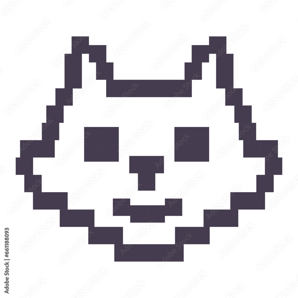 Pixel art fox character.Retro vintage 80s.Video game graphics. Cute ...
