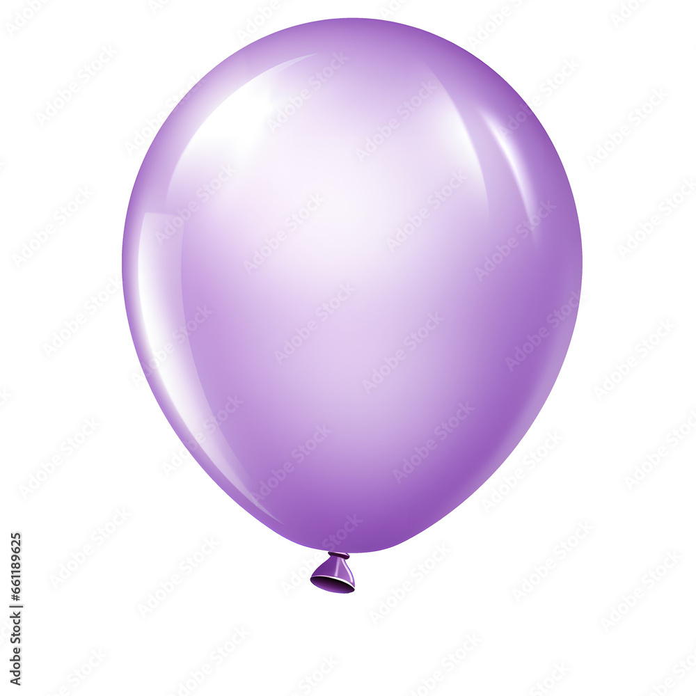 cartoon clipart of a single balloon in the color Lavender, birthday ...