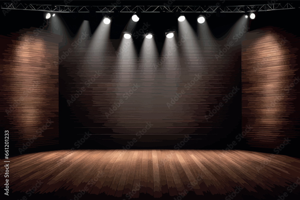 3d rendering stage with light on background 3d rendering stage with ...