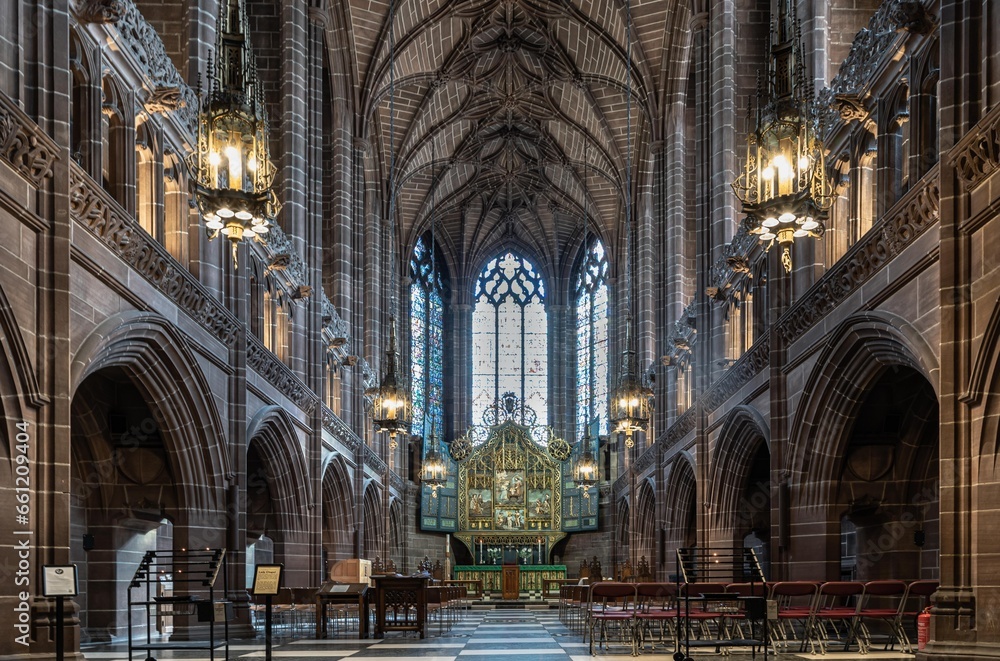 Liverpool,UK-Oct 07,2023 - Beautiful architecture design inside of ...