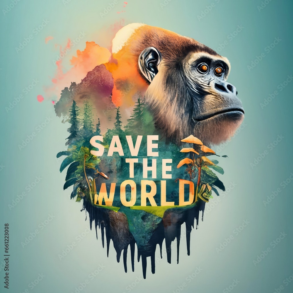 Save the world, endangered animal species. Preserve Earth's ...