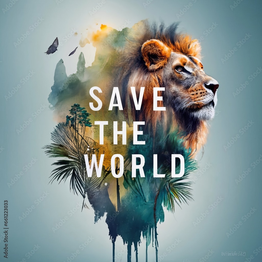 Save the world, endangered animal species. Preserve Earth's ...