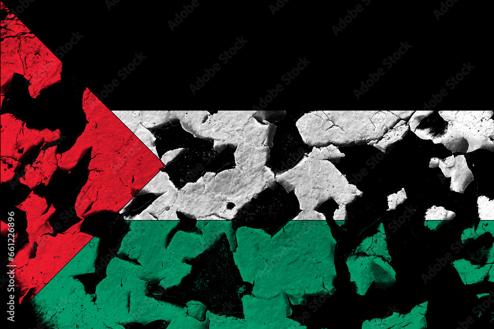 Palestine cracked flag. Palestinian illustration. War and Conflict ...