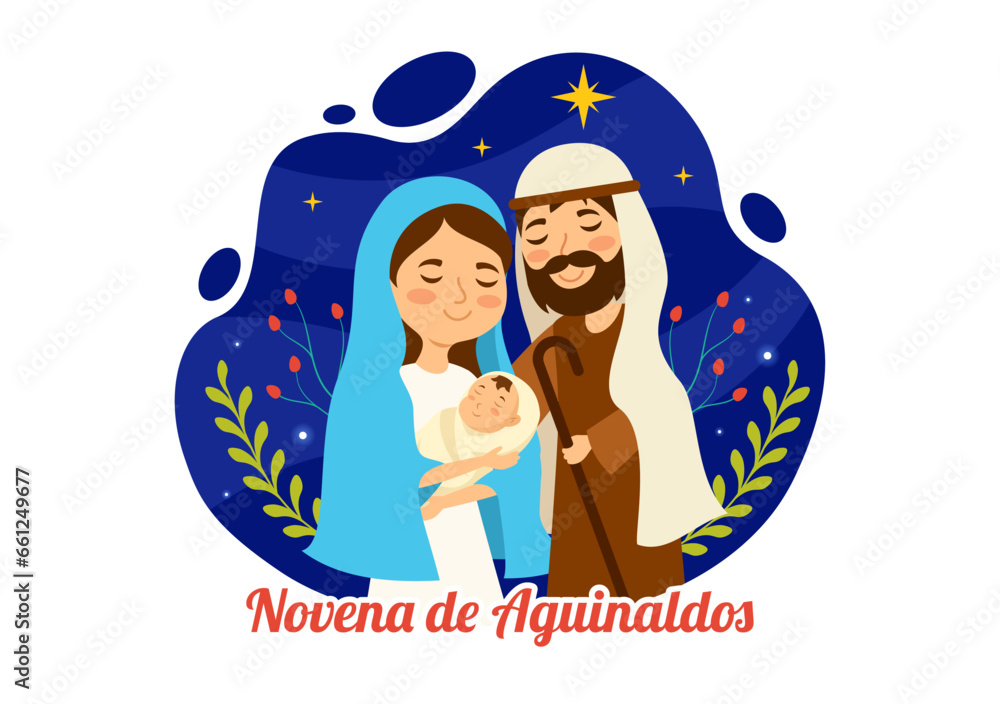 Novena De Aguinaldos Vector Illustration with Holiday Tradition for ...