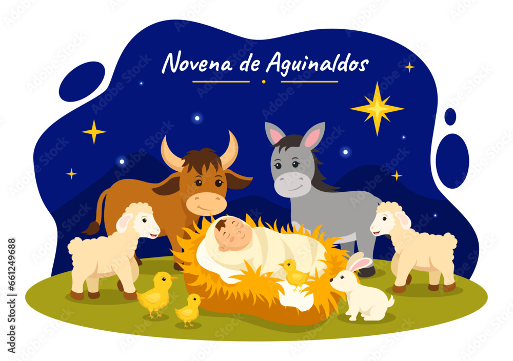 Novena De Aguinaldos Vector Illustration with Holiday Tradition for ...