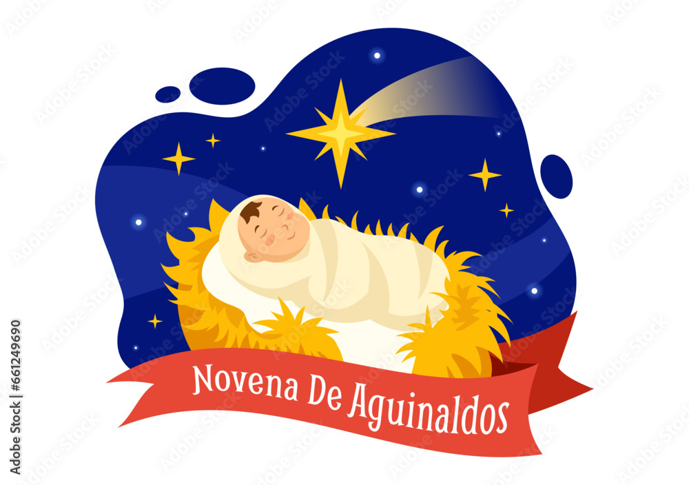 Novena De Aguinaldos Vector Illustration with Holiday Tradition for ...