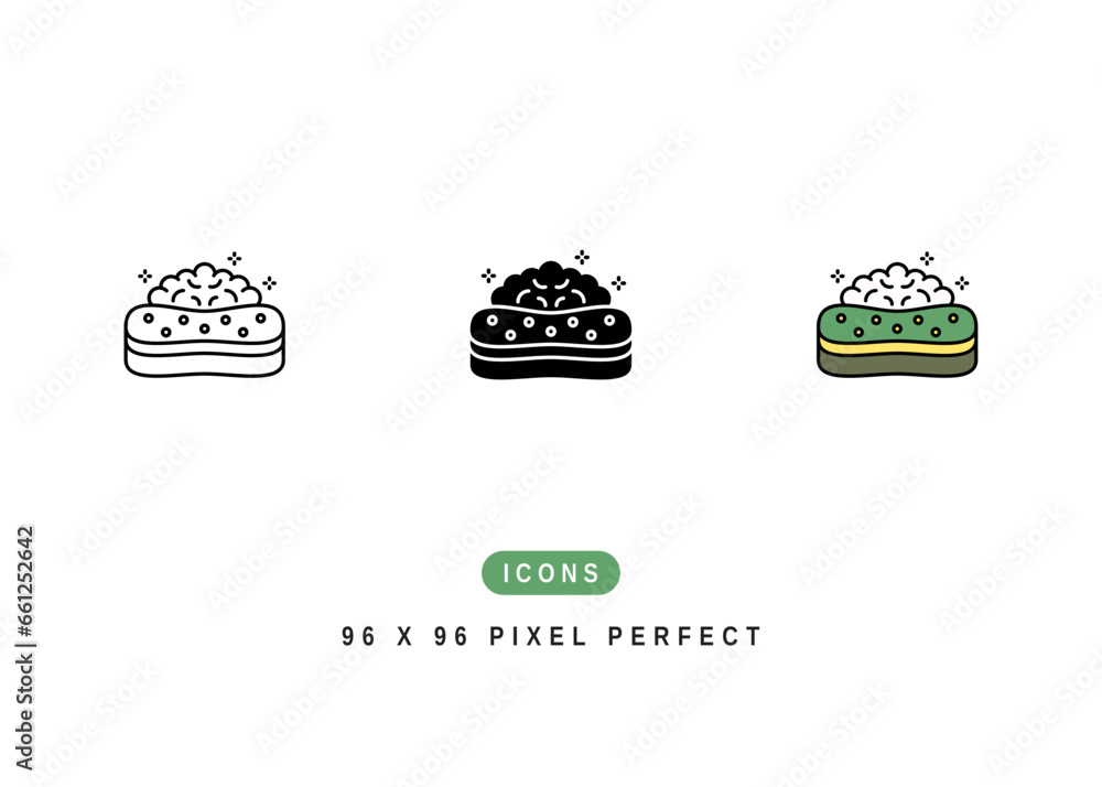 Sponge Icon. Bath Scrub Clean Up Symbol Stock Illustration. Vector Line ...
