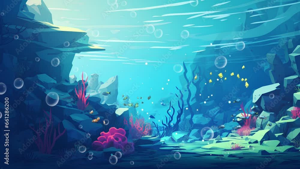 The marine life of tropical fish. Underwater sea fish. colorful coral ...