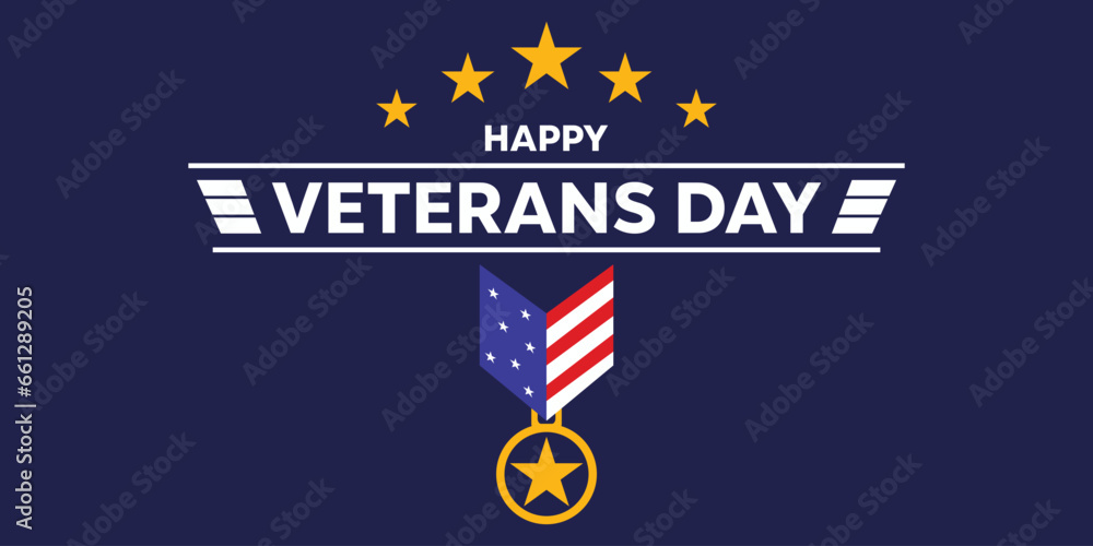 "The Veterans Day background, which features white text on a dark blue ...