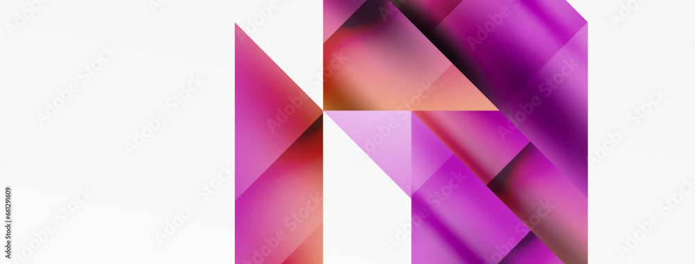 Captivating vector abstraction. Triangles interlock in mesmerizing ...