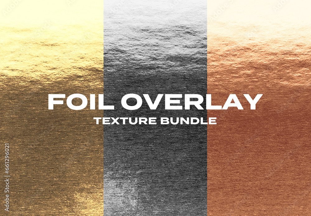 Hot Foil Metal Gold Silver Bronze Paper Overlay Texture Bundle Pack ...