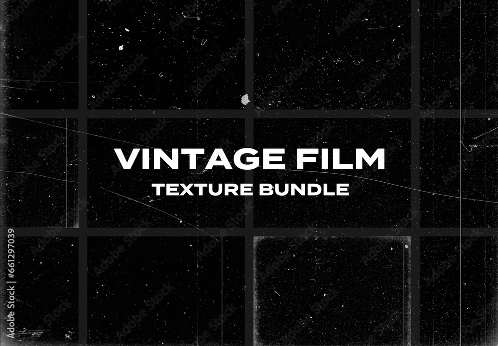 Vintage Film Frame Overlay Texture Bundle Pack Stock Template | Adobe Stock