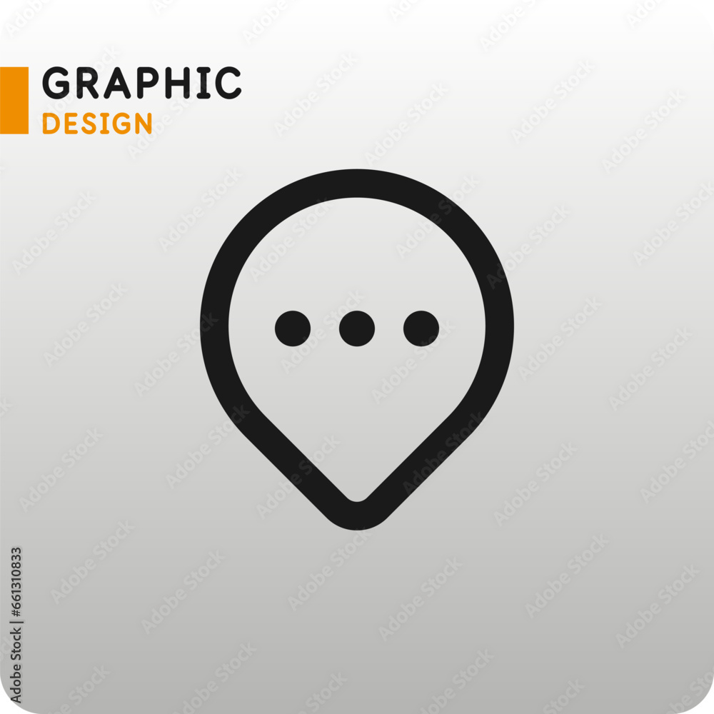 An icon to indicate the location on the map. Vector illustration in a ...