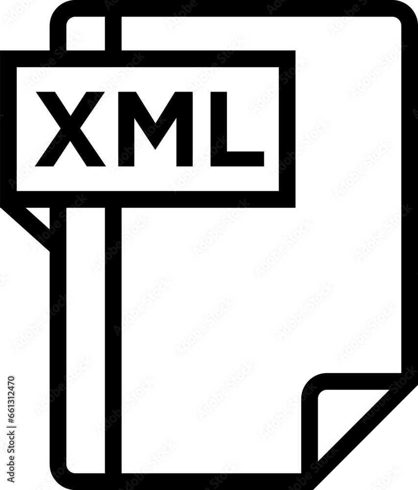 XML Icon symbols pictograms design elements visual representations ...