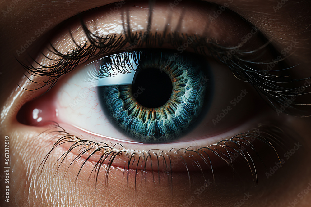 beauty of a healthy retina through a minimalist, high-contrast image ...