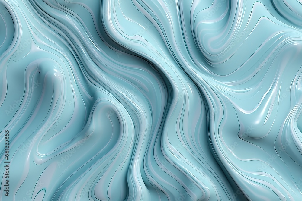 Liquid pastel blue wavy plastic texture. Wrinkle silicone sheet ...