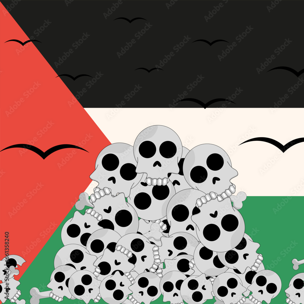 Palestine vs Israel military conflict. Stop war in Gaza concept ...