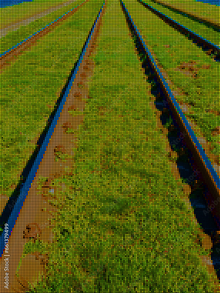 Eisenbahnschienen, Gleise und Schwellen einer Bahnstrecke, Bild als ...