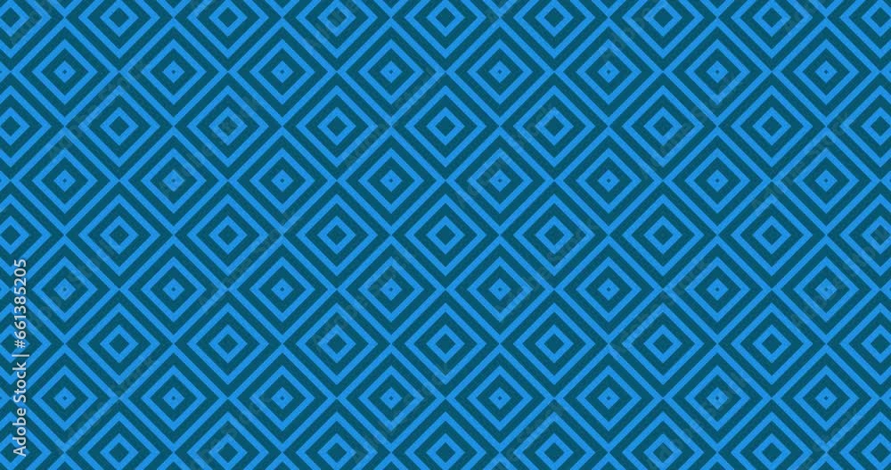 Growing square pattern with radio wave effect. Abstract visual animated ...