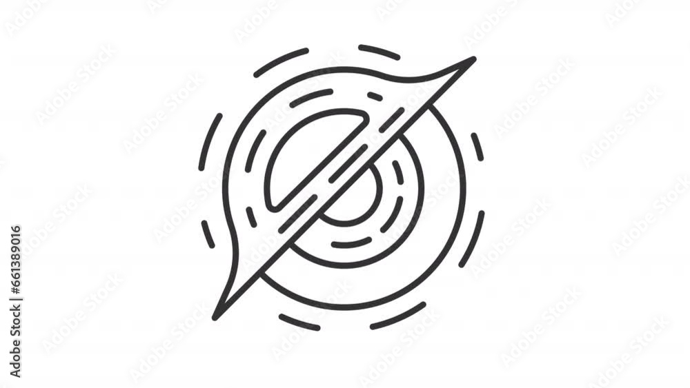 2D black thin line animation of black hole, HD video with transparent ...