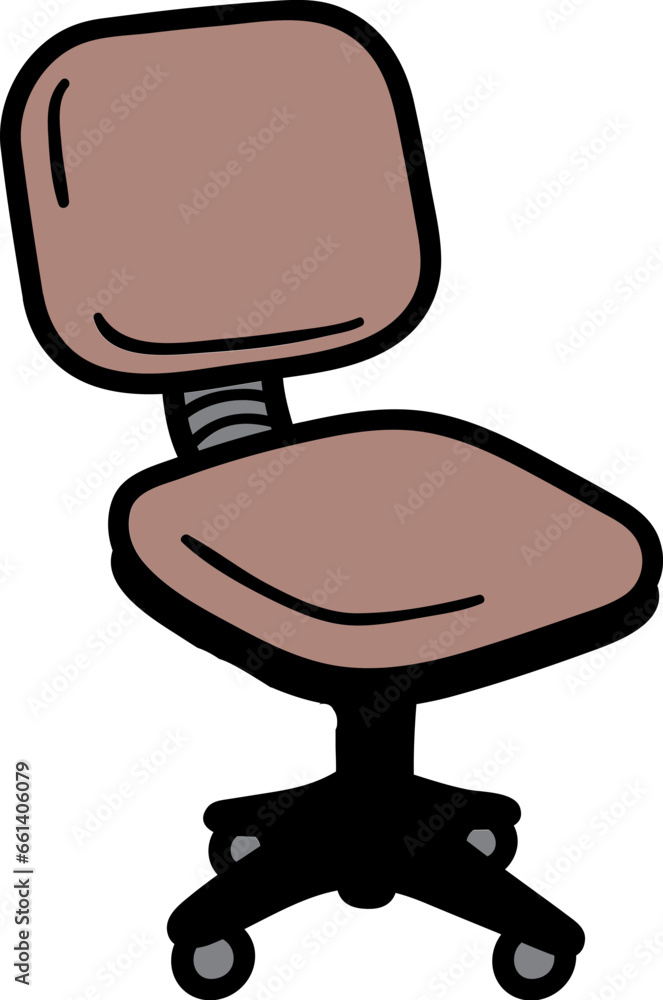 office chair doodle illustration isolated on transparent background ...