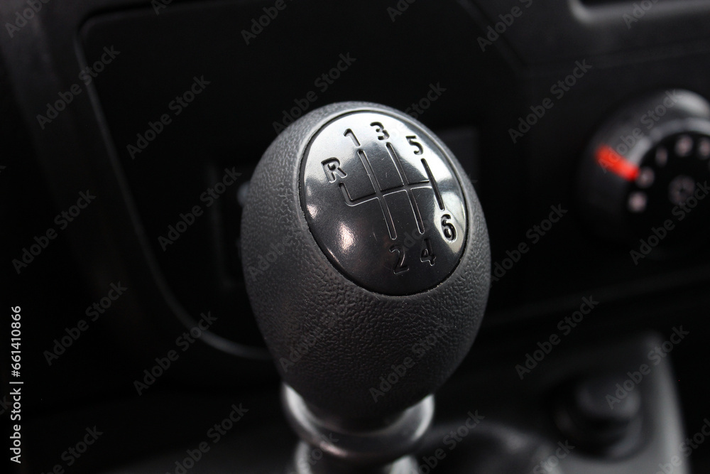 Modern Cargo Van Close up manual gearbox lever. Modern Cargo Van ...