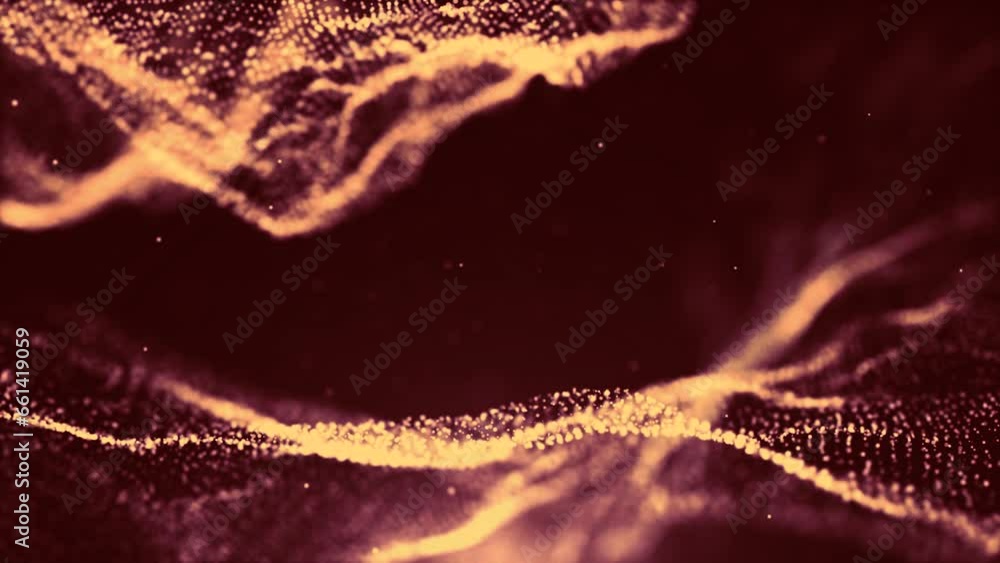 Vidéo Stock Abstract dark background as a loopable sequence with glow particles and depth of ...