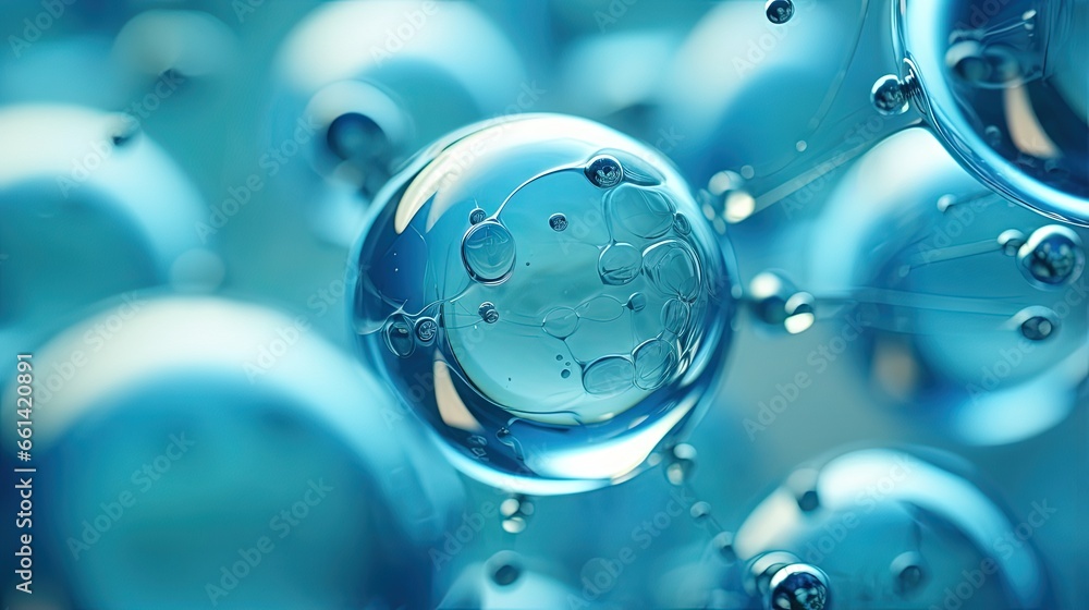 Cell, molecule concept. Soap bubbles group macro representing abstract ...